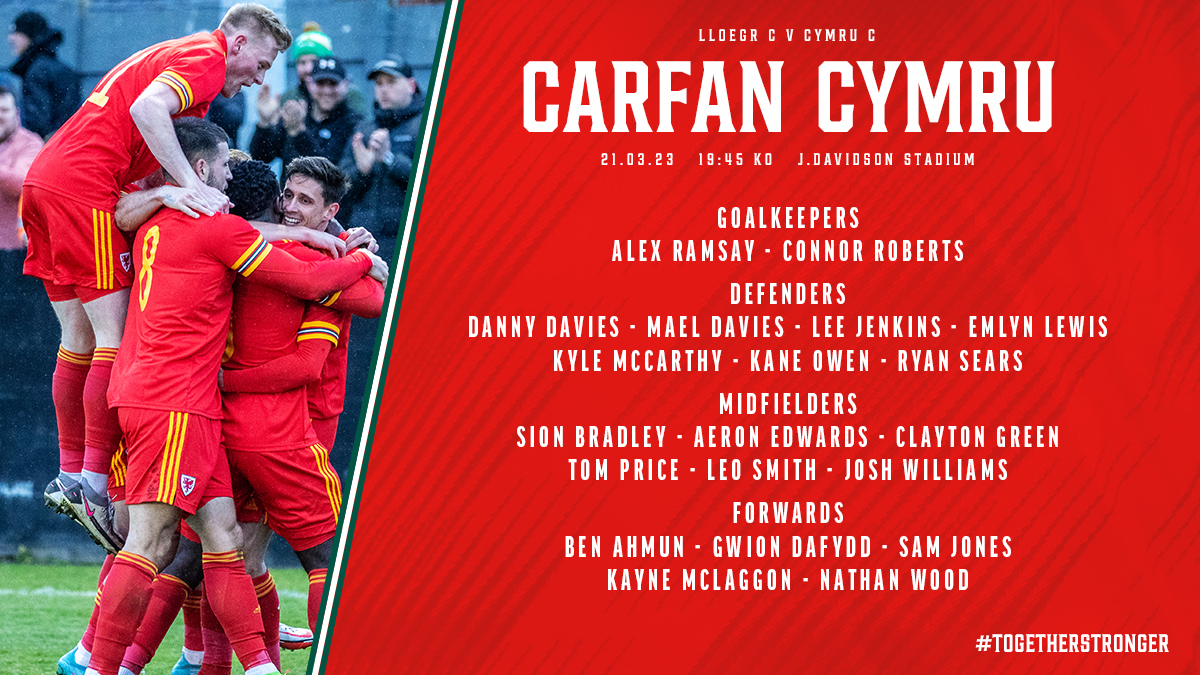 Cymru C Squad Announced for England Fixture - FAW