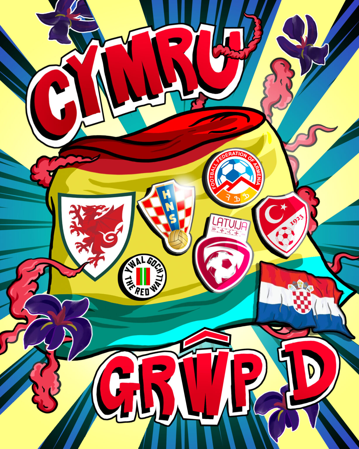 A Thread Through the Stories of Cymru Match Day Posters - FAW
