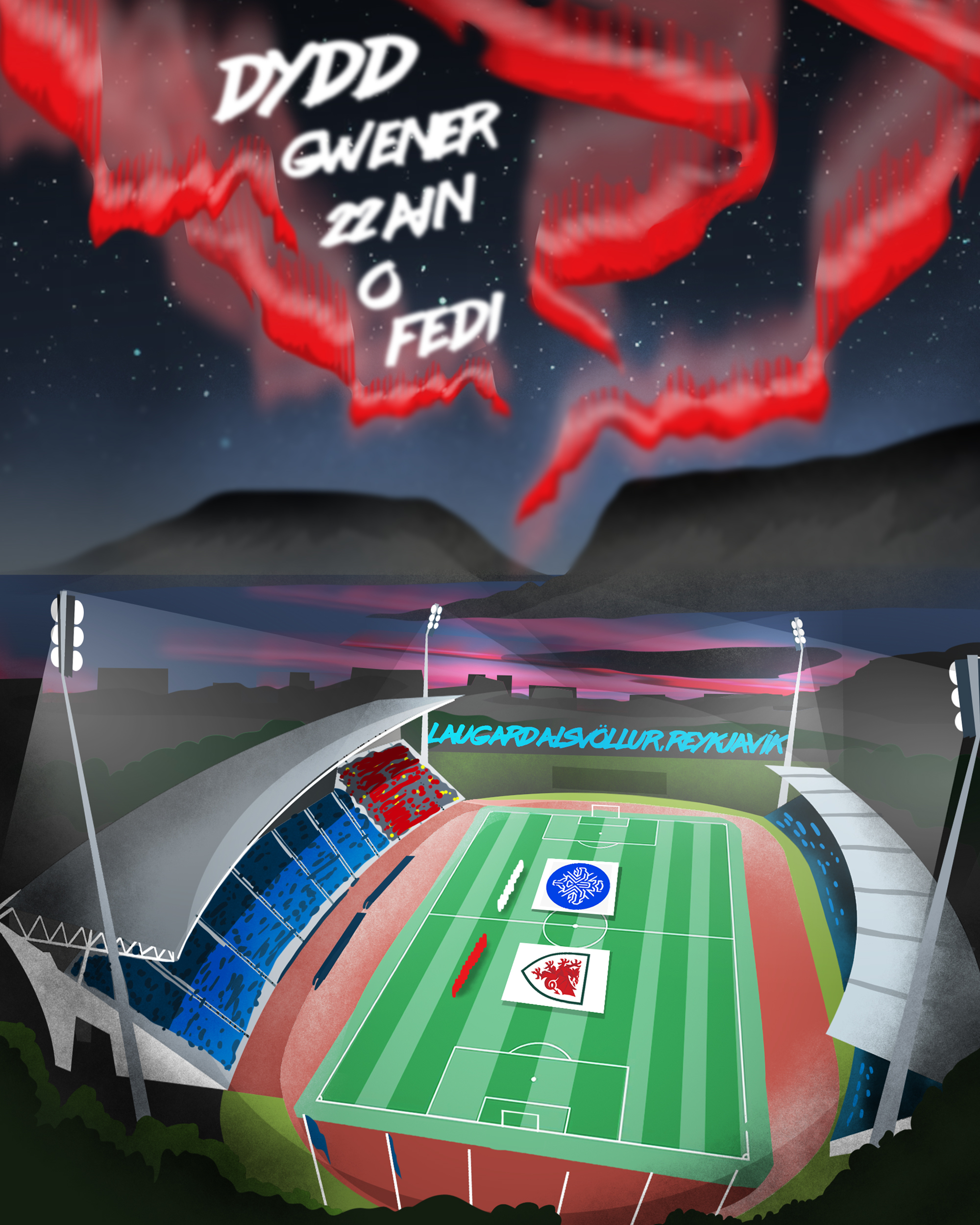 A Thread Through the Stories of Cymru Match Day Posters - FAW