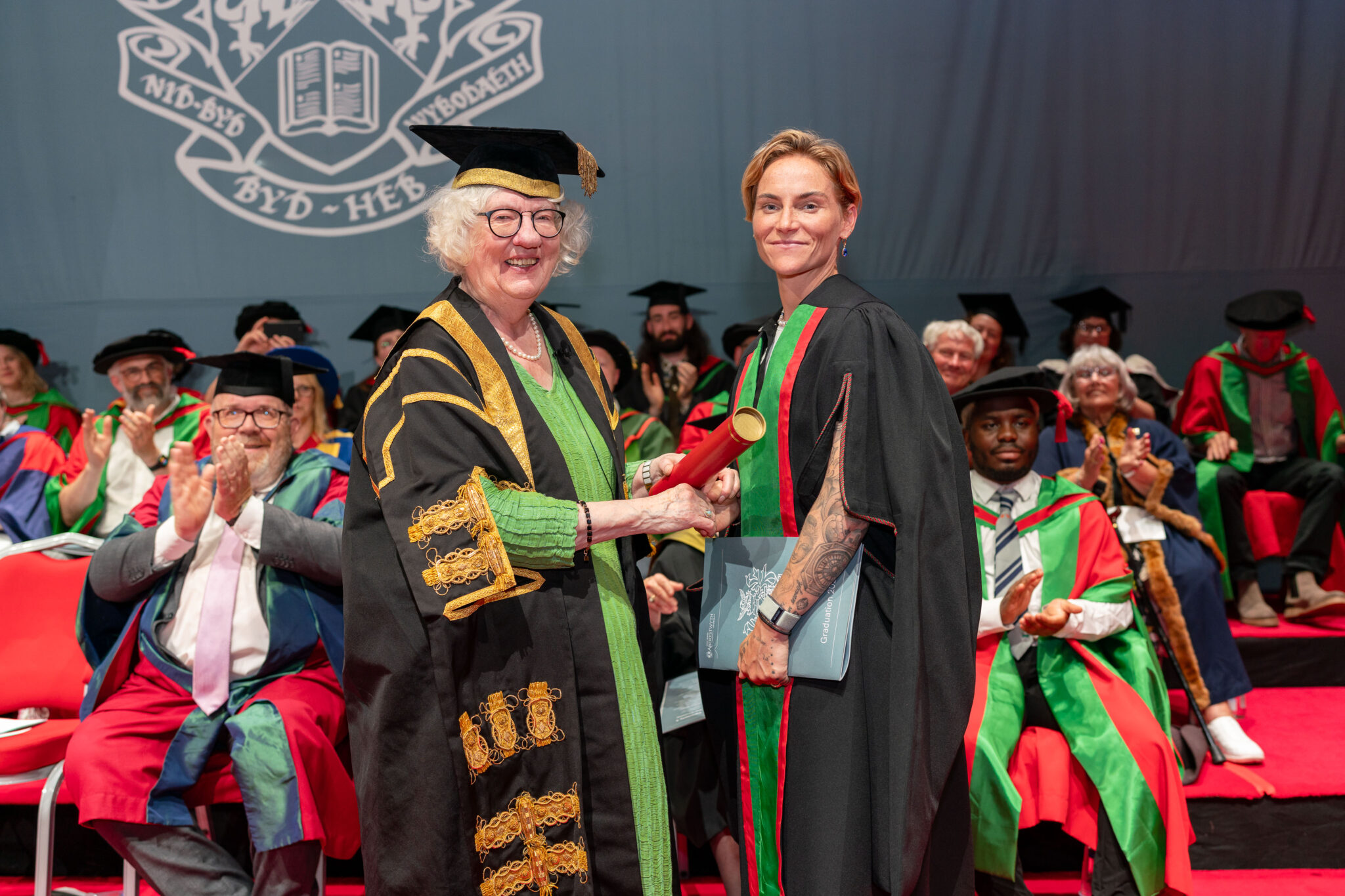 Jess Fishlock honoured with Fellowship of Aberystwyth University